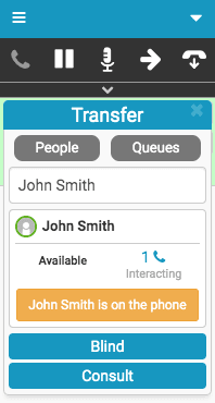 Blind transfer an interaction - Genesys Cloud Resource Center