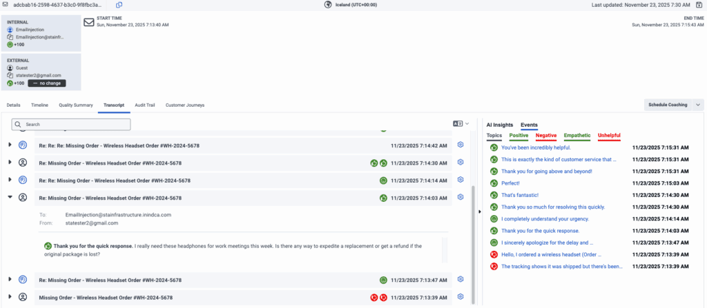 Work with a digital transcript - Genesys Cloud Resource Center